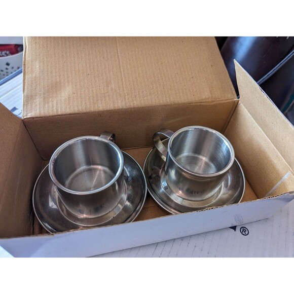 Kitchen | Delonghi Espresso Cups Brand New Stainless Steel | Poshmark